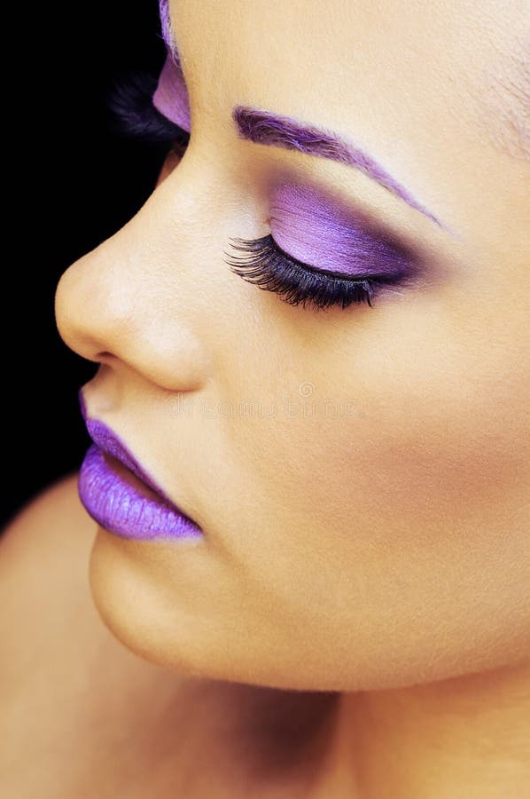 Woman in beautiful makeup stock image. Image of elegance - 19435541