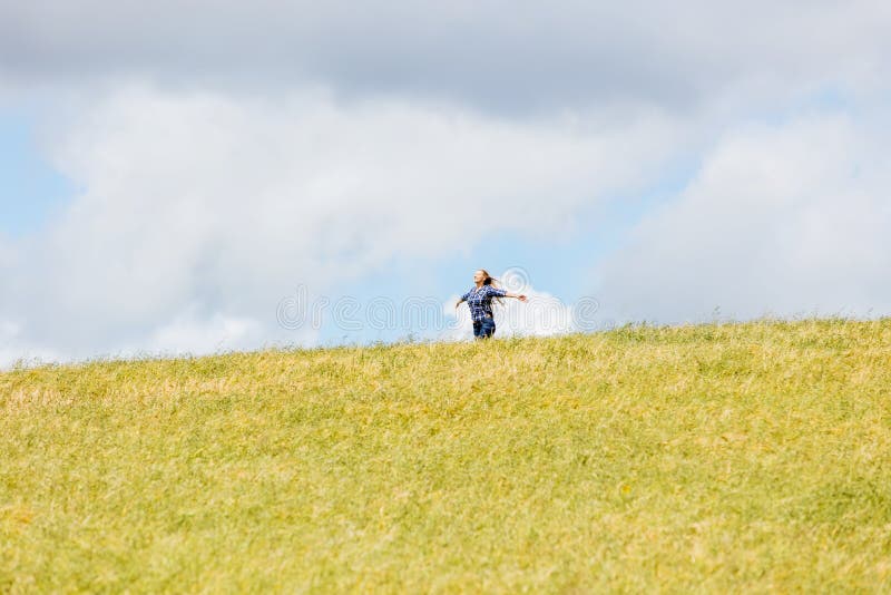 Woman in Beautiful Nature Setting Stock Image - Image of aspirations ...