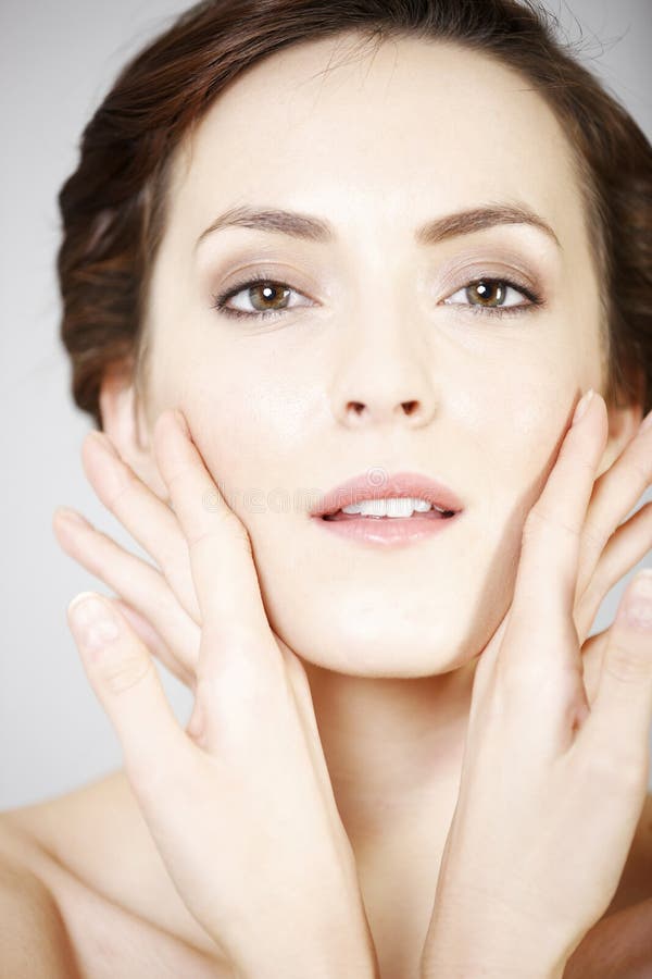 Woman in beauty style pose stock image. Image of face - 39361261