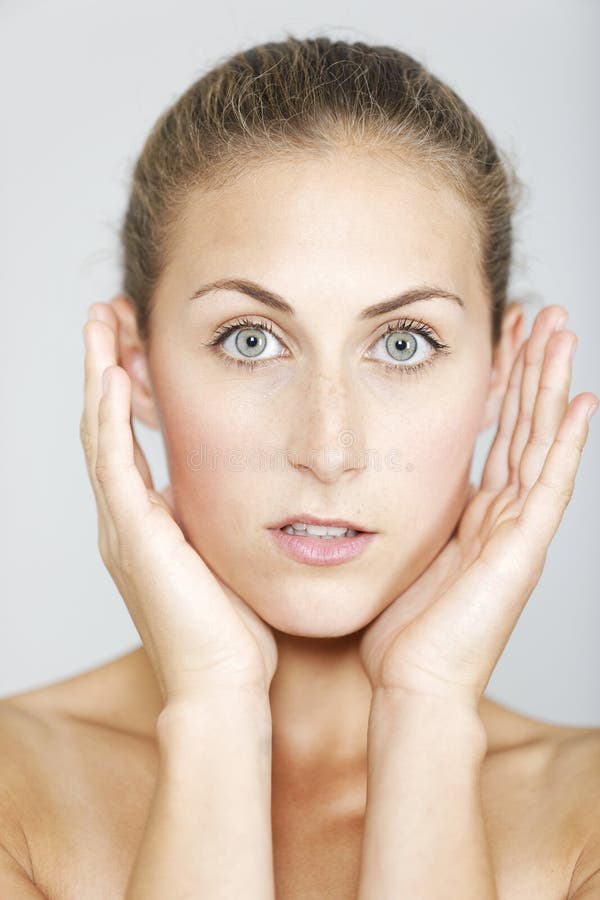 Woman in beauty style pose stock image. Image of portrait - 39397981
