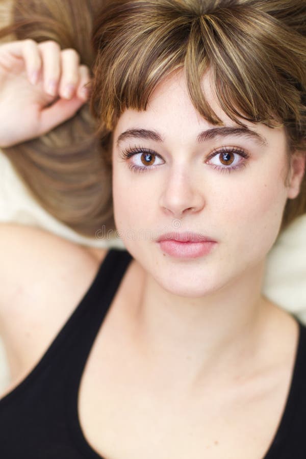 Woman in bed stock image. Image of beauty, bedding, seductive - 18625995