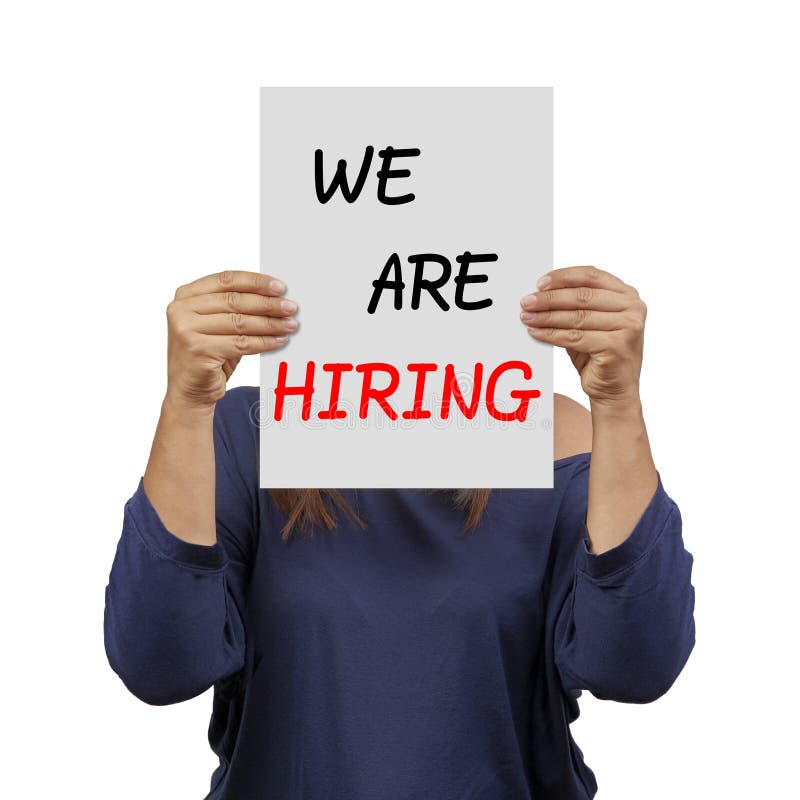 Job woman hiring stock photo. Image of advert, card, looking - 17241922