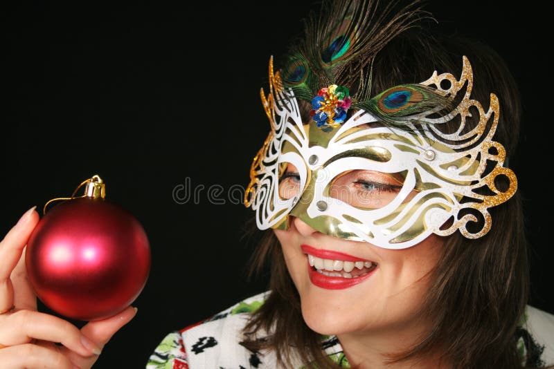 Woman Behind the Mask stock photo. Image of hand, hold - 7178168