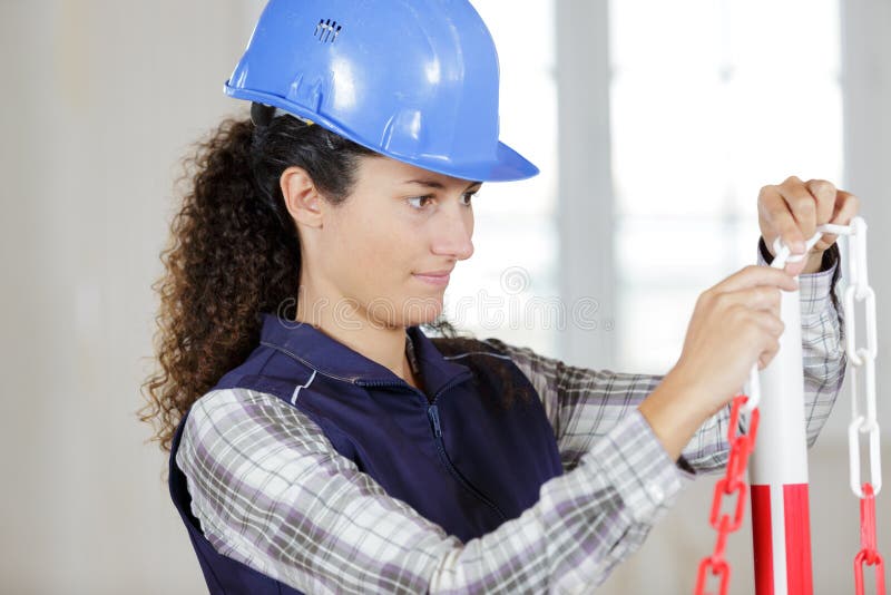 Woman Being Construction Worker Stock Image - Image of professional ...