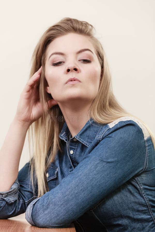 Woman Being Skeptical Questioning Something Stock Image - Image of ...