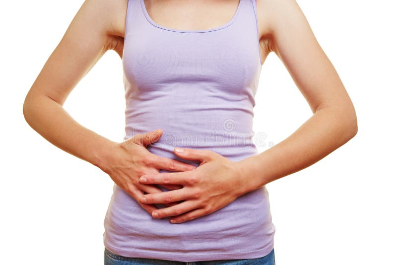 Woman with bellyache stock photo. Image of cramps, medicine - 57697678
