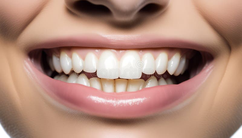 A Woman with a Big Smile and White Teeth Stock Illustration ...