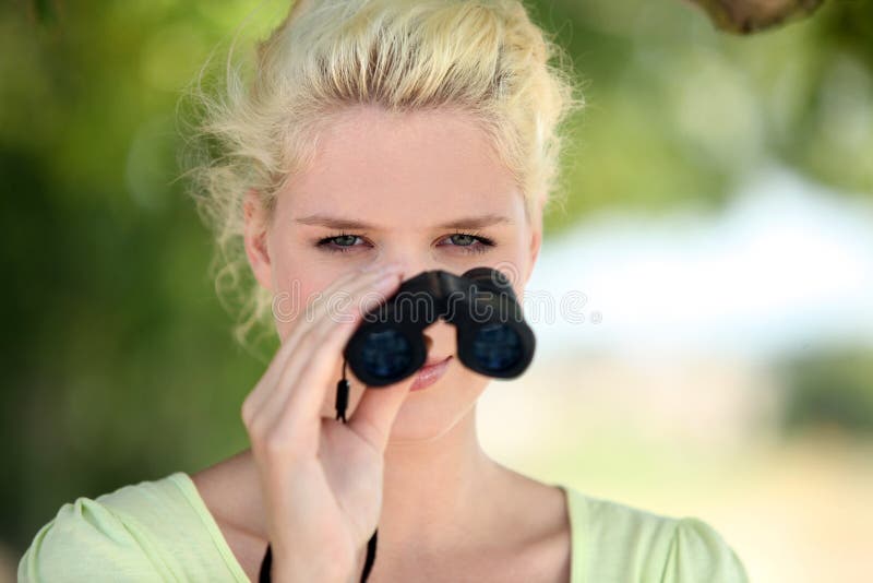 2,111 Blonde Woman Binoculars Stock Photos - Free & Royalty-Free Stock ...