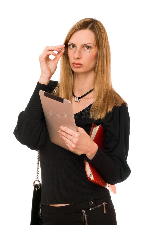 Woman in Black with the Pda Stock Photo - Image of dress, digital: 27482986