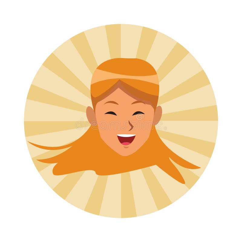 Face of blonde woman icon stock illustration. Illustration of clean ...