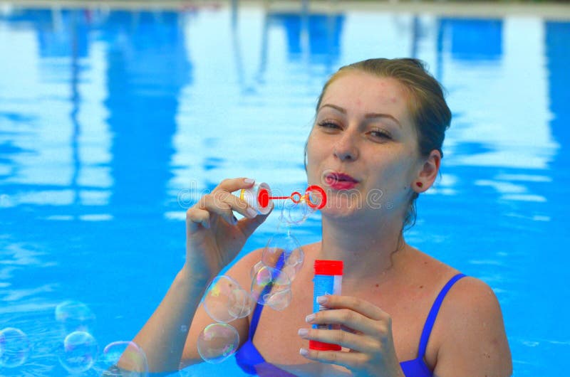 Soap Bubbles Fly Swimming Pool Stock Photos - Free & Royalty-Free Stock ...