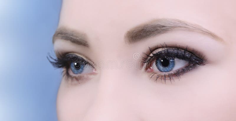 Two eyes stock image. Image of studio, person, eyelash - 14086399