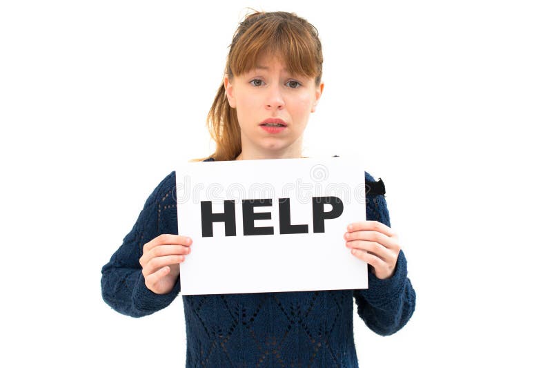 Help me please! stock photo. Image of display, businesswoman - 18878762