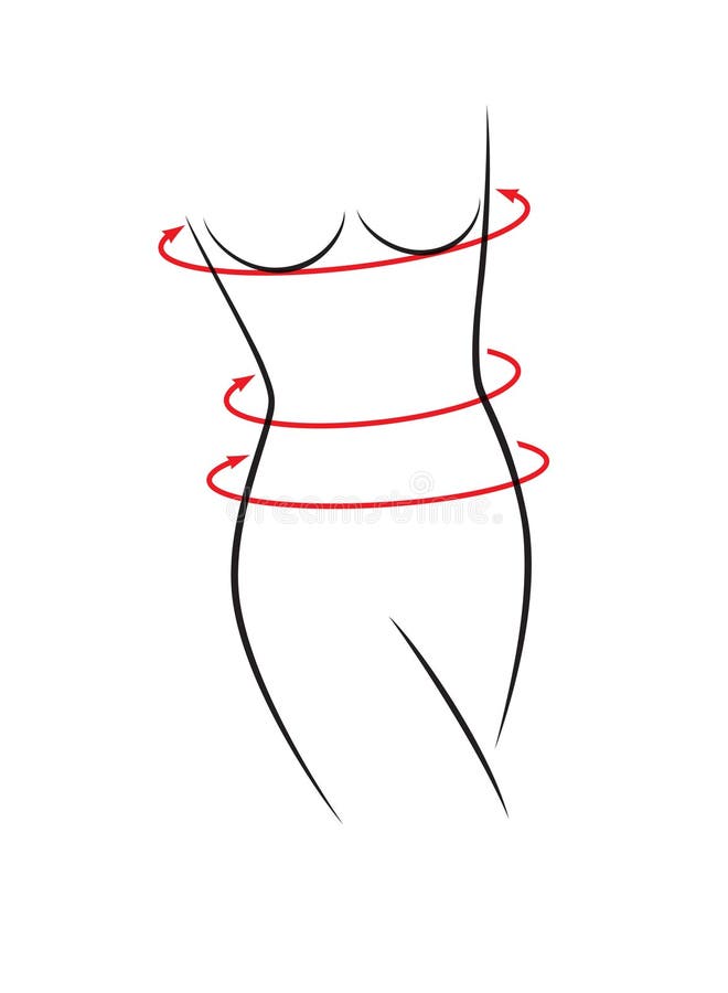 Woman Body Correction with the Help of Plastic Surgery Concept on White ...