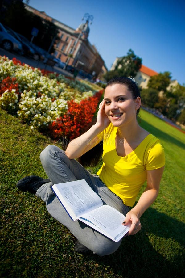 Woman with book stock photo. Image of people, happy, student - 10737878