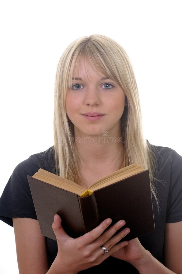 Woman with book stock photo. Image of learn, close, covered - 14911584