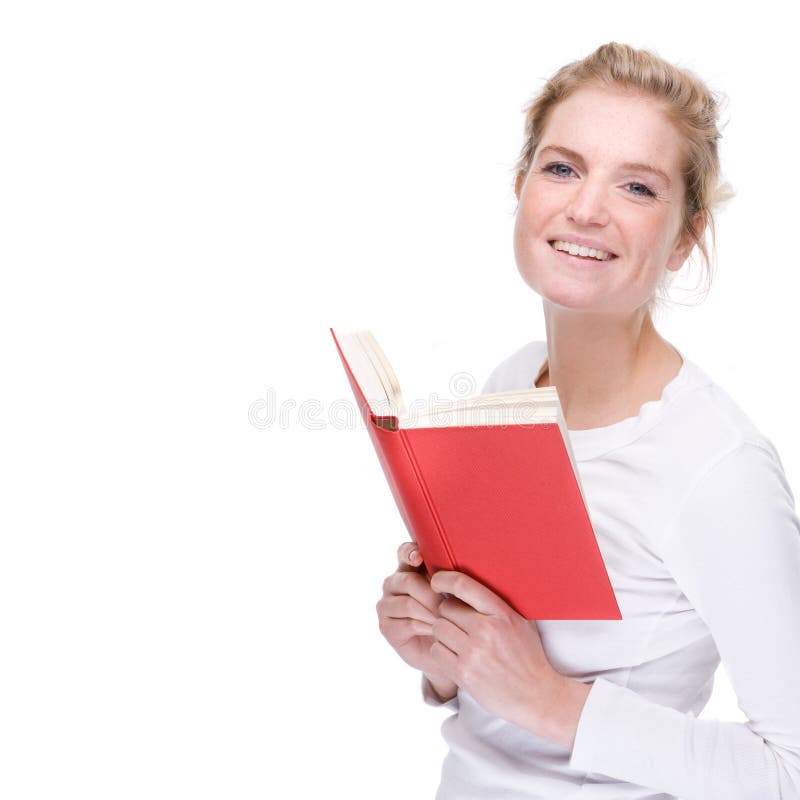 Woman with book stock photo. Image of campus, clever, reading - 7804246