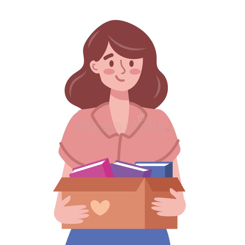 Woman Packing Books Stock Illustrations 41 Woman Packing Books Stock