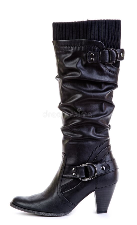 Woman boot stock image. Image of heels, single, leather - 21932079