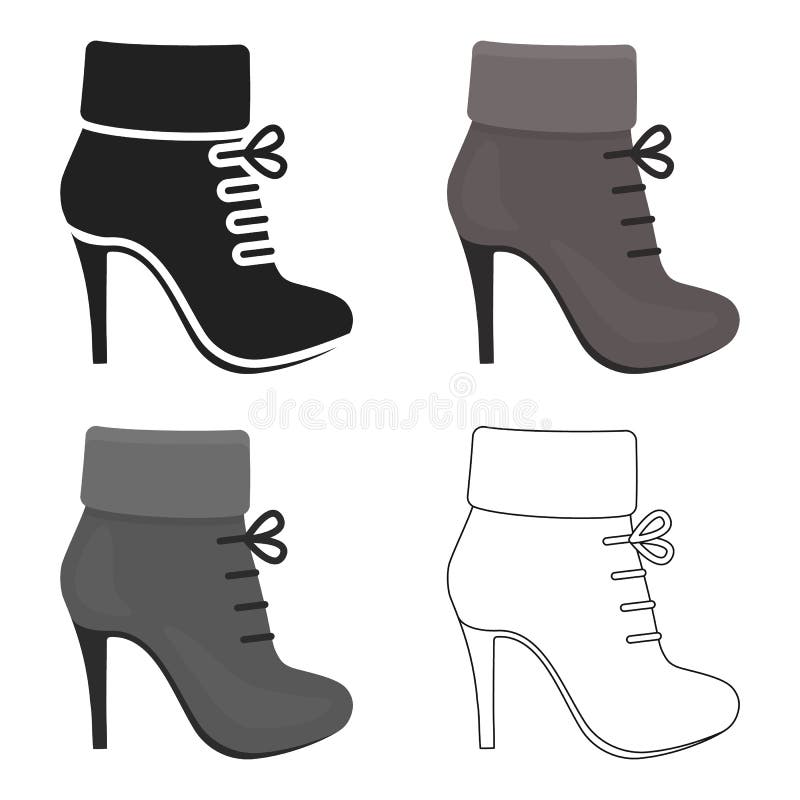 Woman Boot Icon of Vector Illustration for Web and Mobile Stock Vector ...