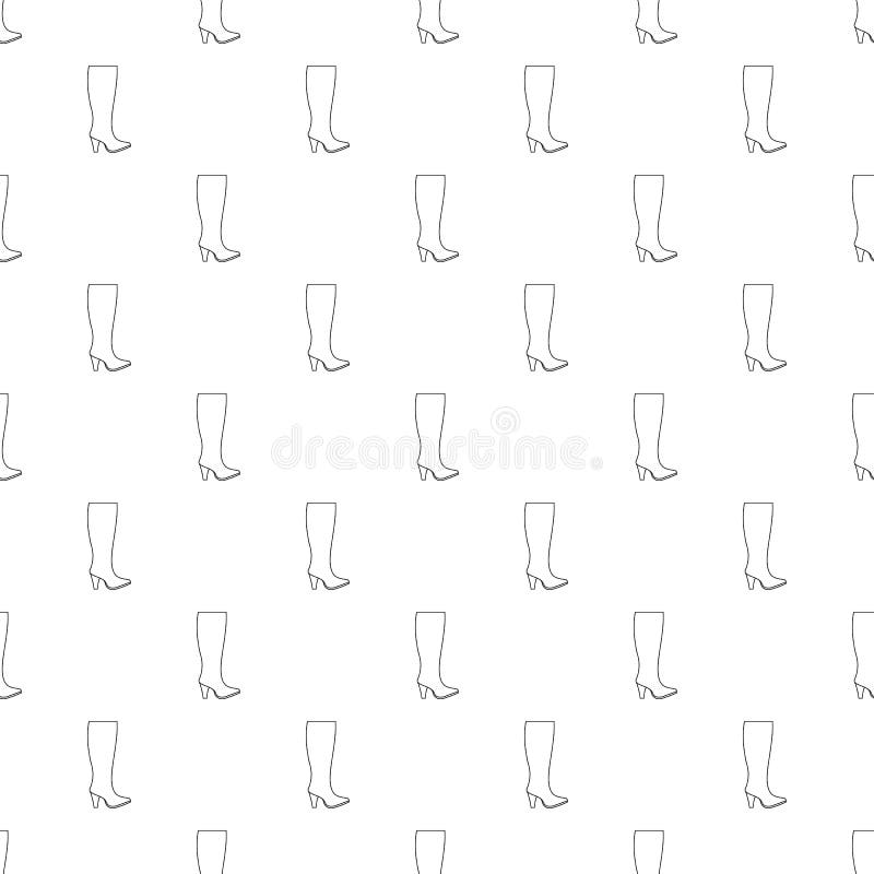 Woman Boots Pattern Vector Seamless Stock Vector - Illustration of ...