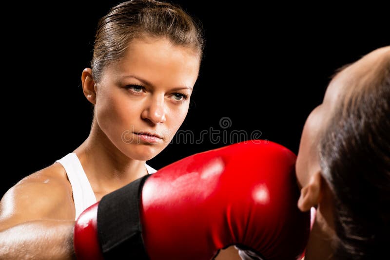 Woman boxing stock photo. Image of cheer, caucasian, attractive - 29422822