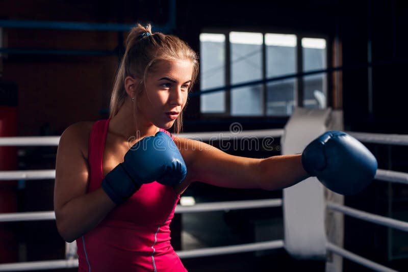 Woman boxing stock photo. Image of beat, boxing, girl - 79646562