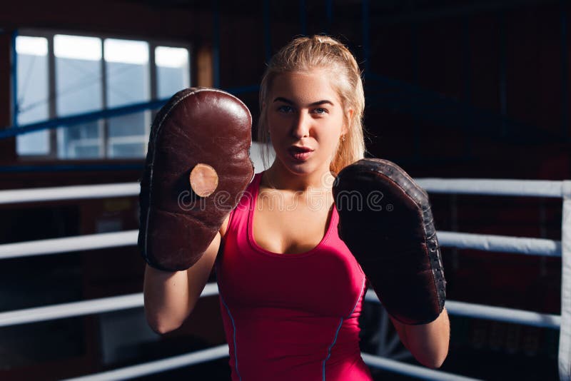 Woman boxing stock photo. Image of fight, adult, confident - 80047272