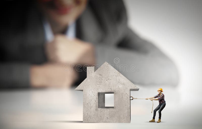 Woman builder stock image. Image of construction, labor - 42908095