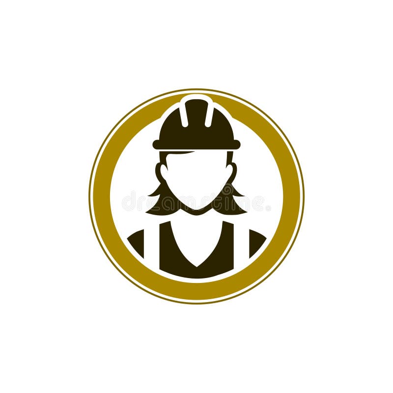 Woman Builder Icon Isolated on White Background. Woman Construction ...