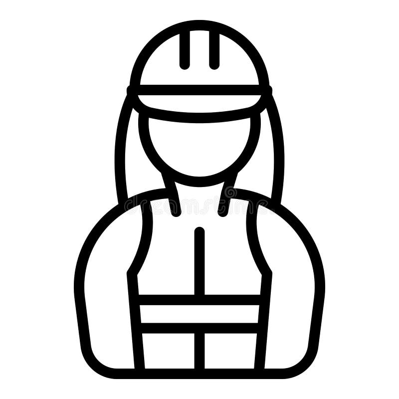 Female Builder Outline Stock Illustrations – 493 Female Builder Outline ...