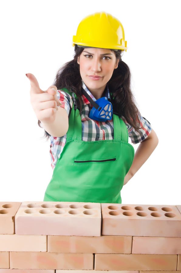 Woman builder stock photo. Image of concept, building - 43418506