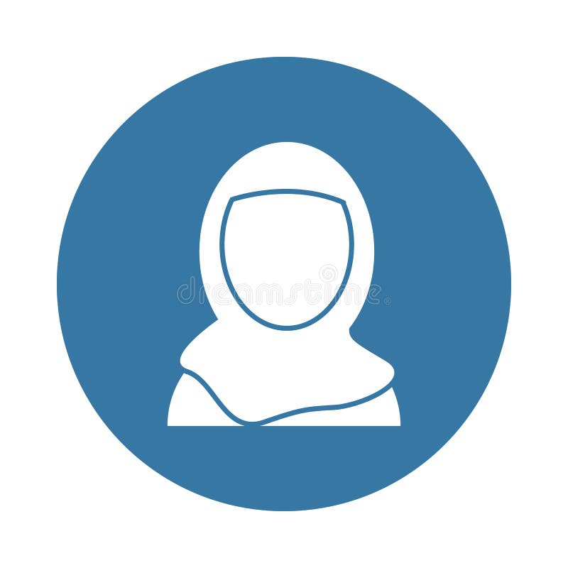 A Woman in a Burqa Icon in Badge Style Stock Illustration ...
