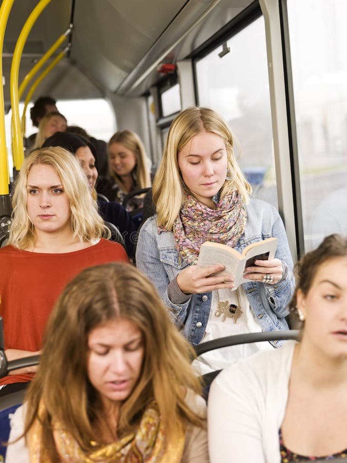 Woman on the bus stock photo. Image of transportation - 22075784