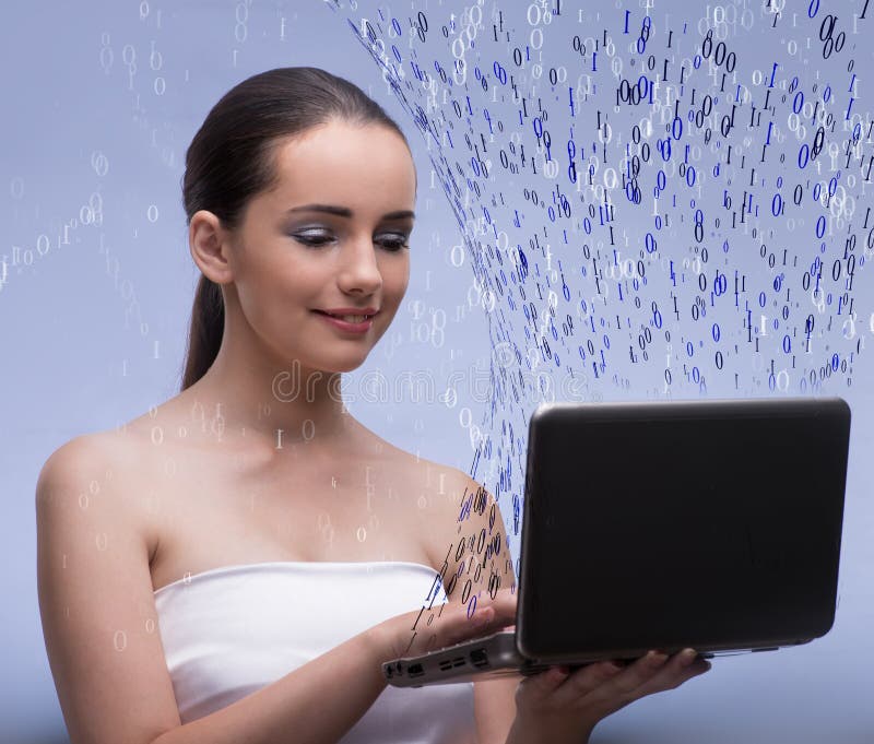 Woman in Business Computing Concept Stock Image - Image of analytics ...