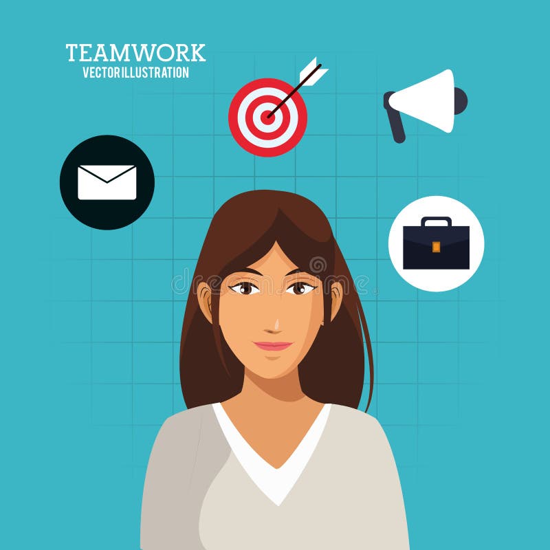 Woman Business Success Concept Stock Vector - Illustration of chart ...