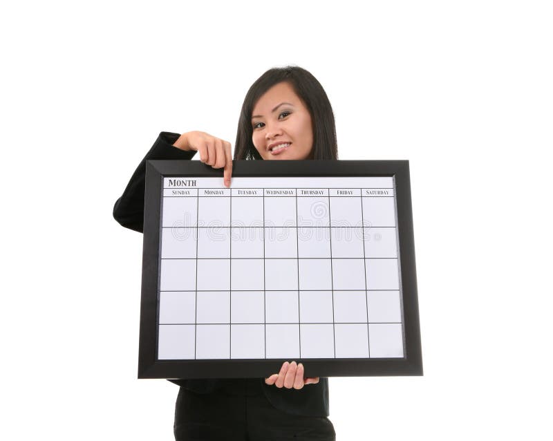 Woman with Calendar stock photo. Image of customer, calendar - 3396406