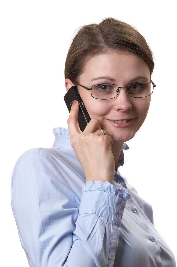 Business Woman Talking on Cell Phone Stock Photo - Image of occupation ...