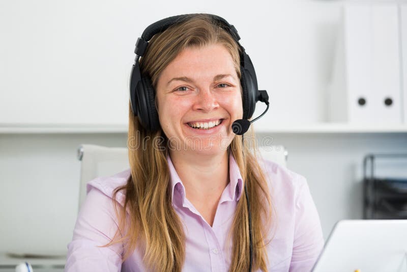 Woman in call-center stock photo. Image of 2428, expert - 242528736