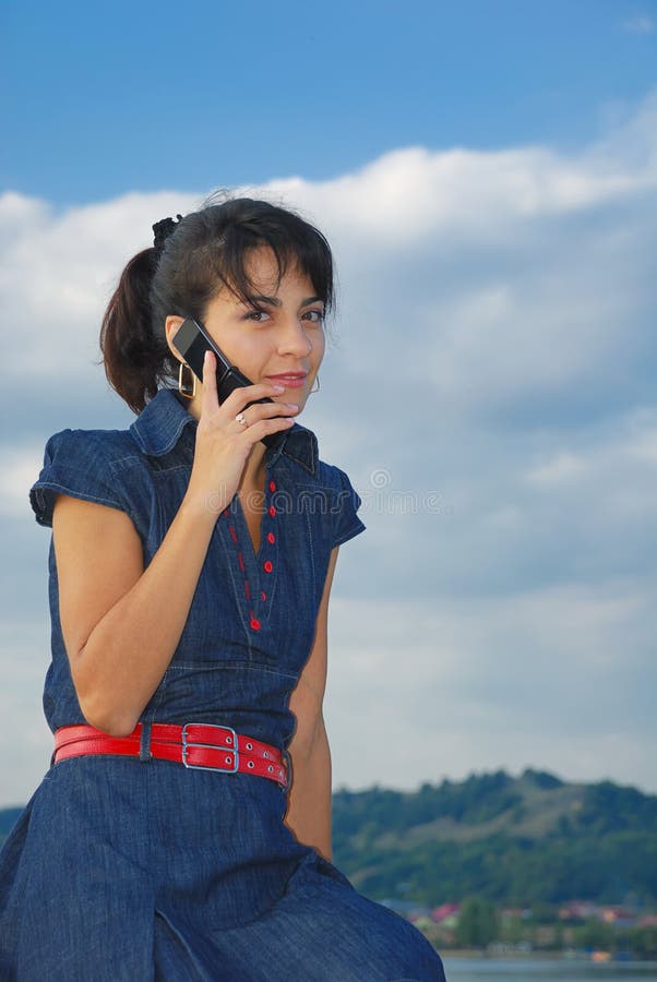 Woman calling stock image. Image of lady, daylight, communicate - 11066081