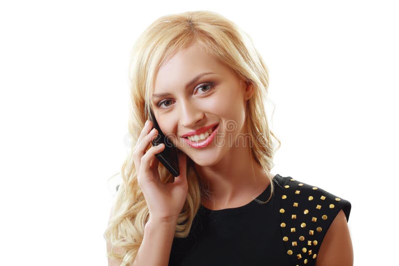 Woman is calling stock photo. Image of cute, caucasian - 29249944