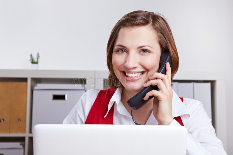 Woman Calling Customer Support Stock Image - Image of communication ...