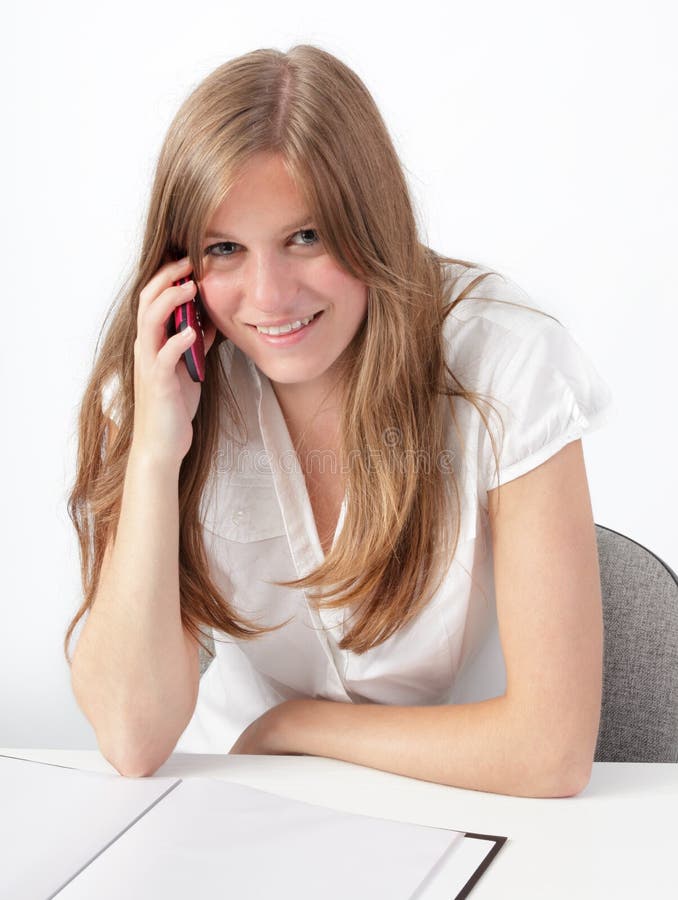 Woman calling in office stock photo. Image of expression - 21269268
