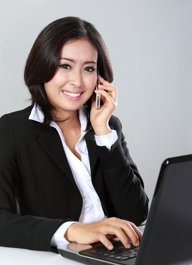 Woman Calling Using Mobile Phone Stock Image - Image of cellphone ...