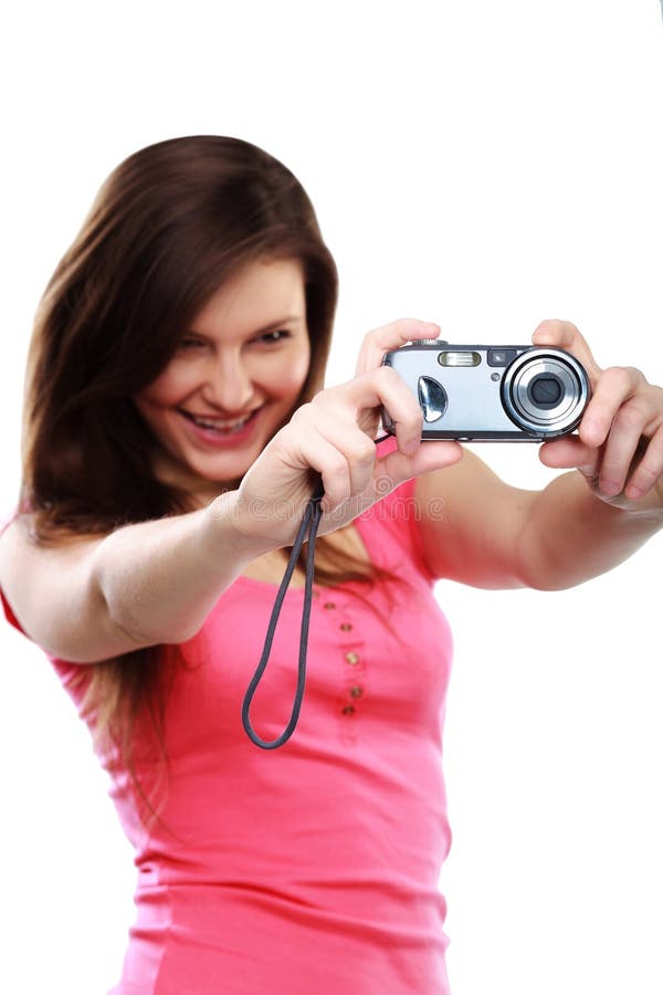 Woman with camera stock image. Image of human, lovely - 23184597