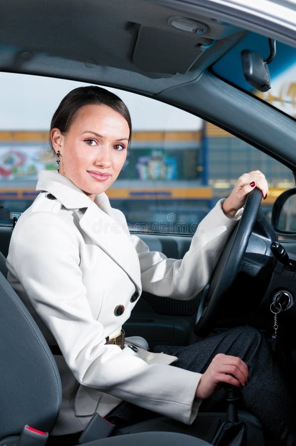 Woman in a car stock photo. Image of lifestyle, person - 19008654