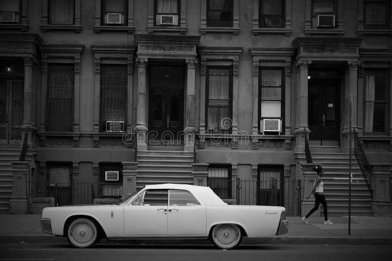 The Woman and the Car in Harlem Editorial Stock Image - Image of harlem ...