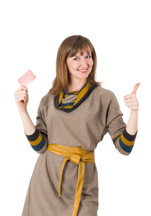 Woman card stock image. Image of cards, attractive, caucasian - 48299617