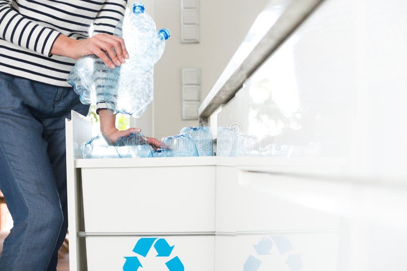 Segregating Plastic Bottles Stock Image - Image of modern, savings ...