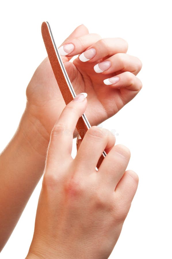 Woman caring for nails stock photo. Image of escalating - 23571404